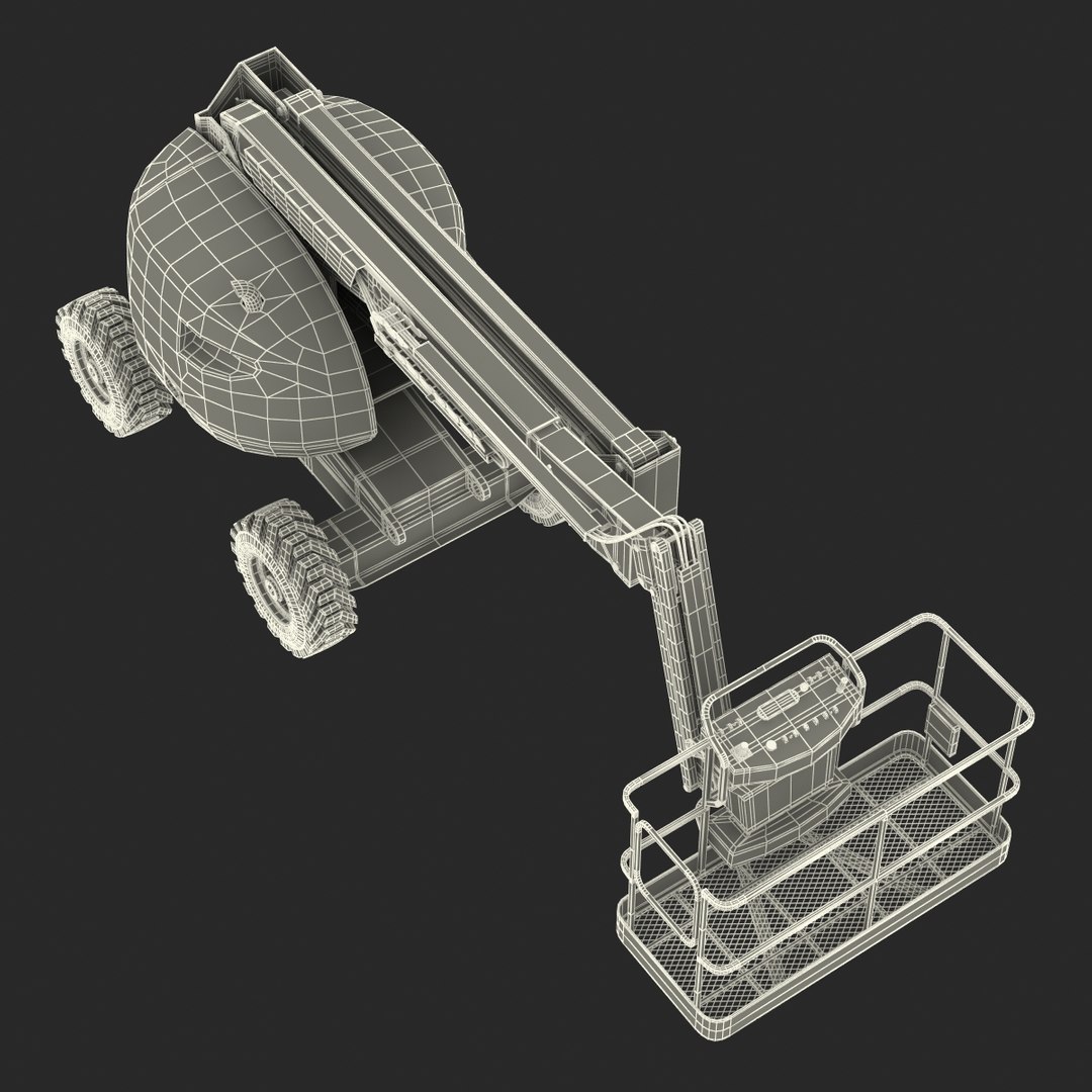 3d model telescopic boom lift generic