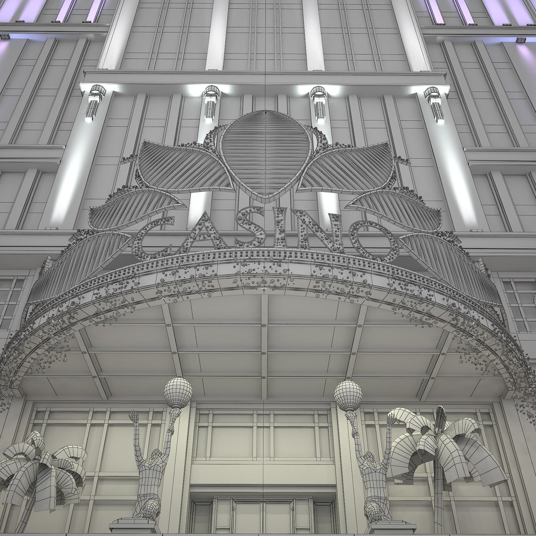 3D Model Night Casino Building - TurboSquid 1205358
