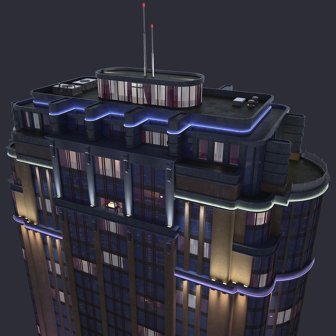 3D Model Night Casino Building - TurboSquid 1205358