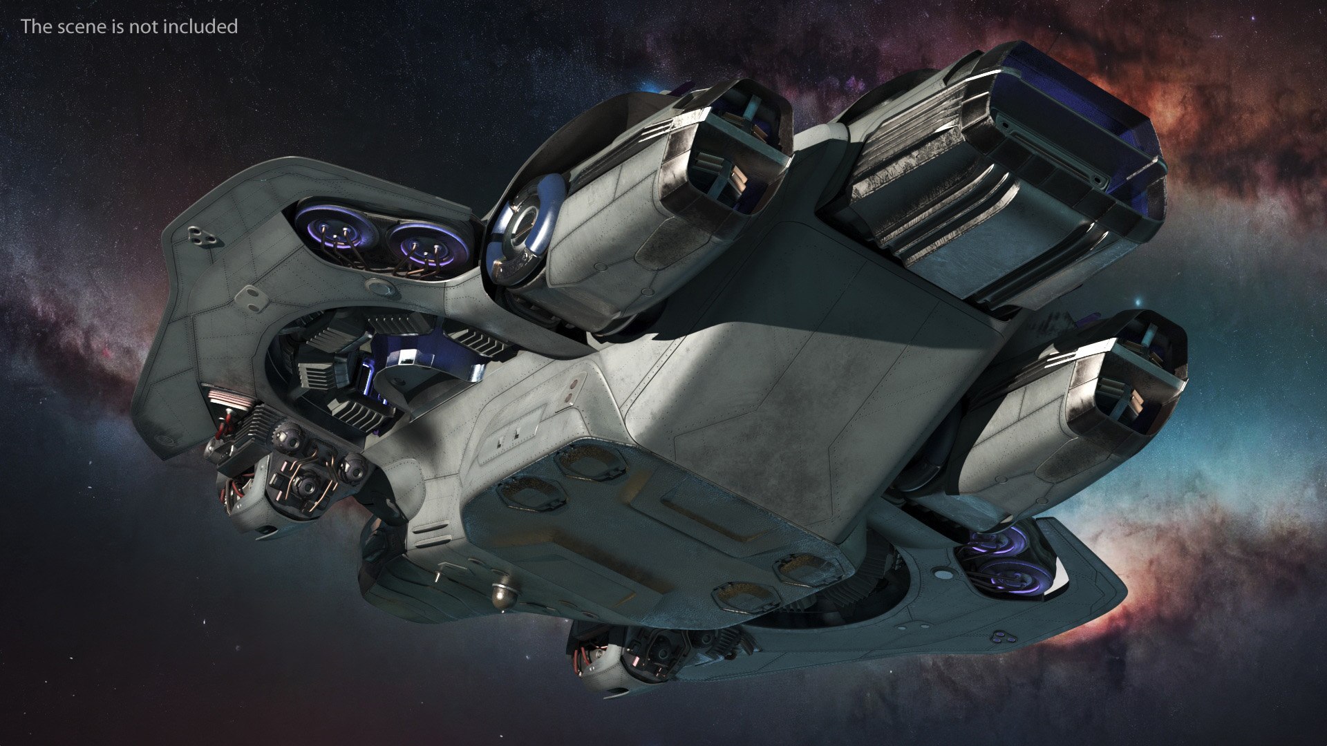 3D Futuristic Spaceship Hovercraft - TurboSquid 2385188