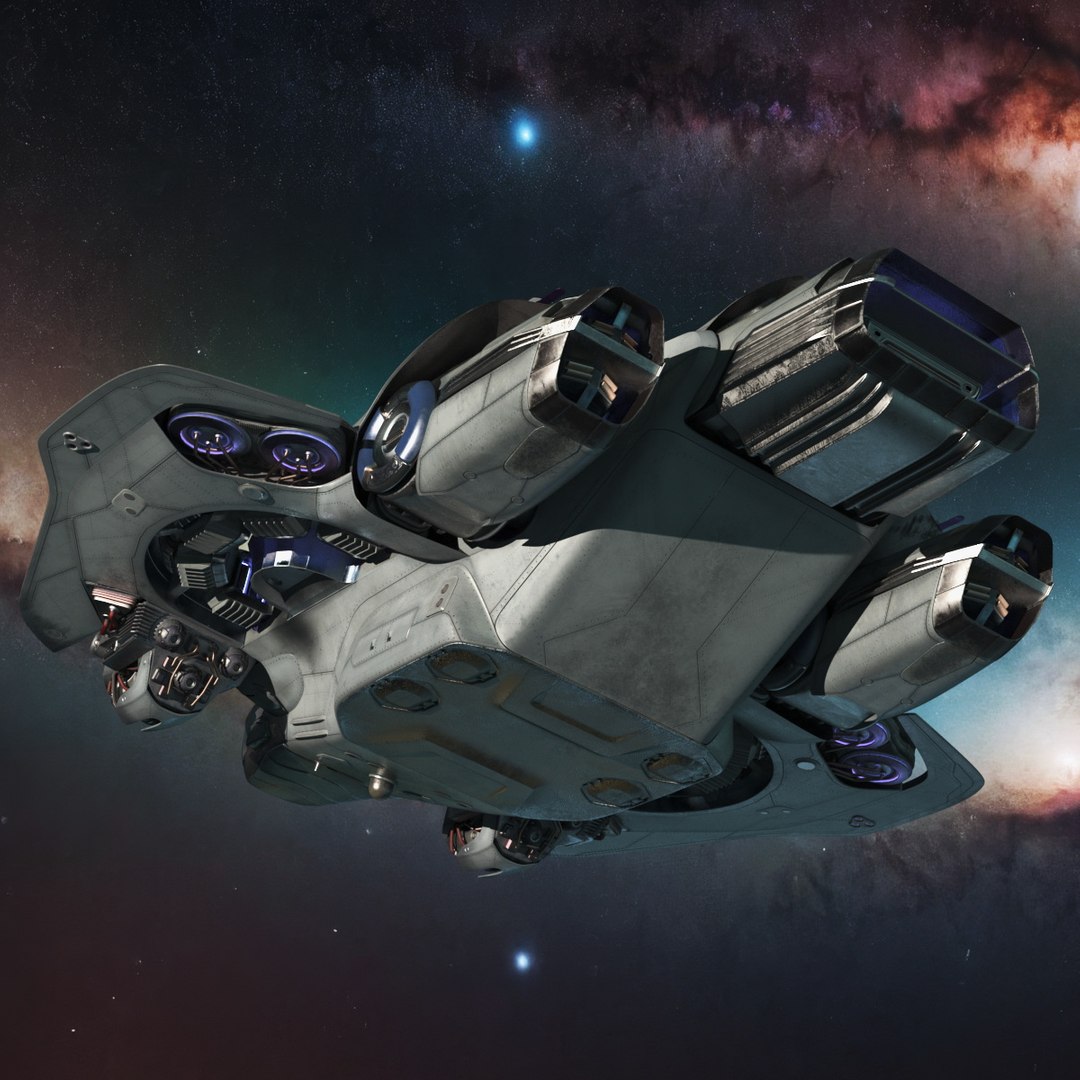 futuristic flying hovercraft