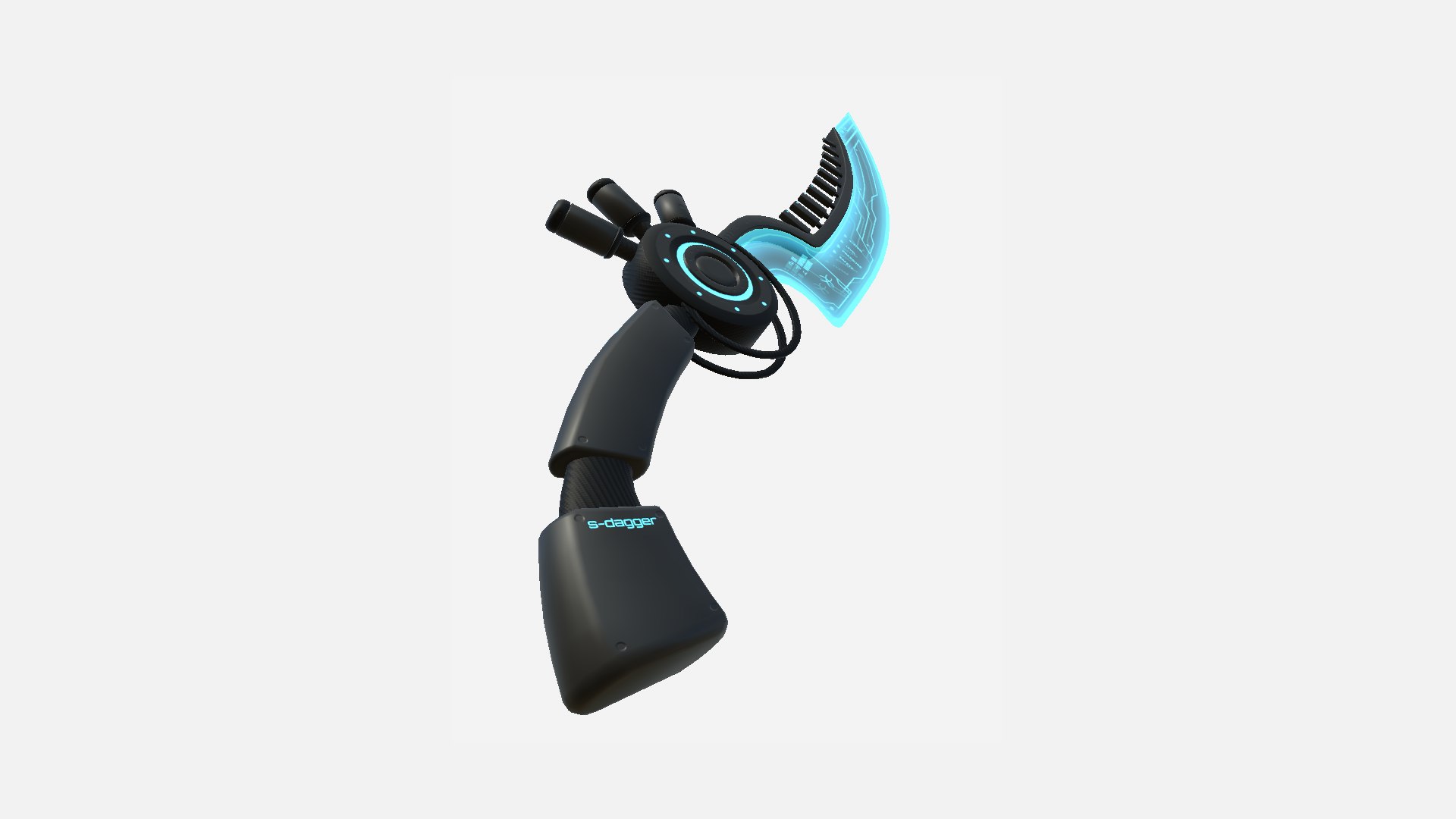 3D SciFi Dagger A01 Black Blue - Sci Fi Weapon Design - TurboSquid 1981078
