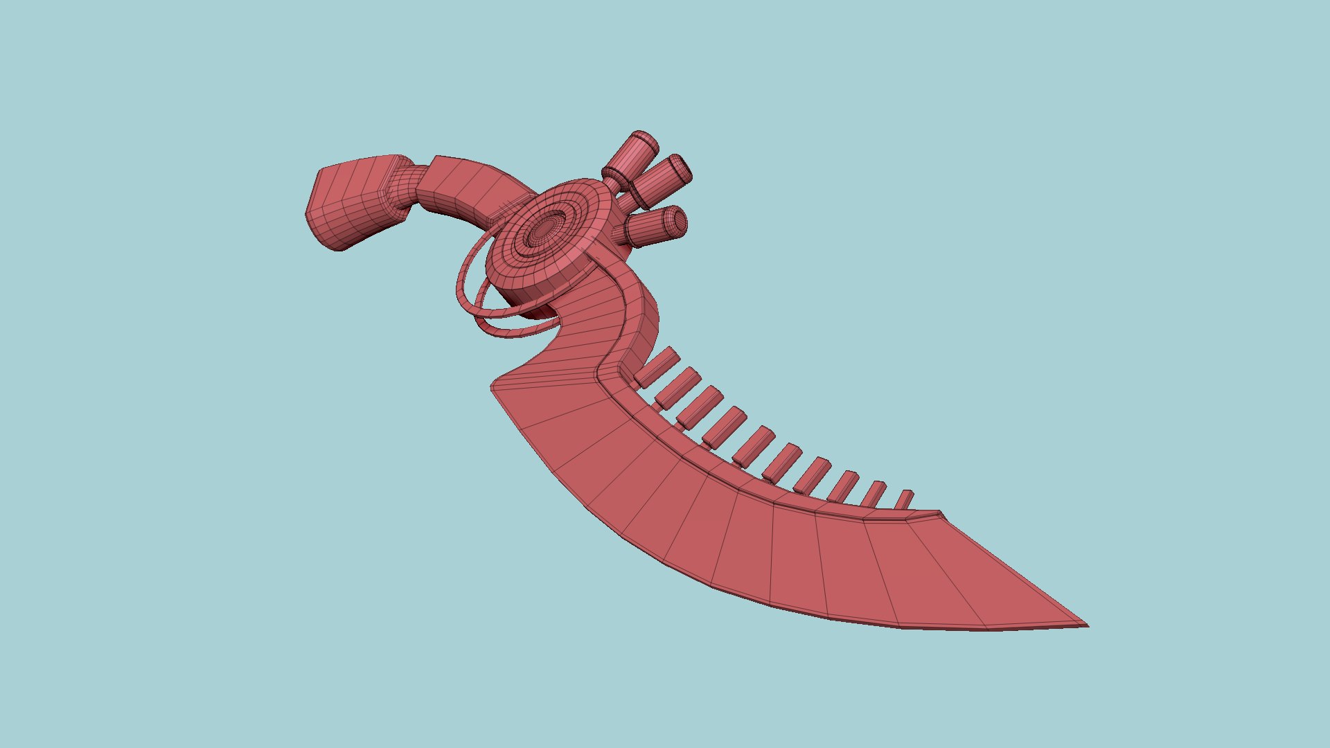 3D SciFi Dagger A01 Black Blue - Sci Fi Weapon Design - TurboSquid 1981078