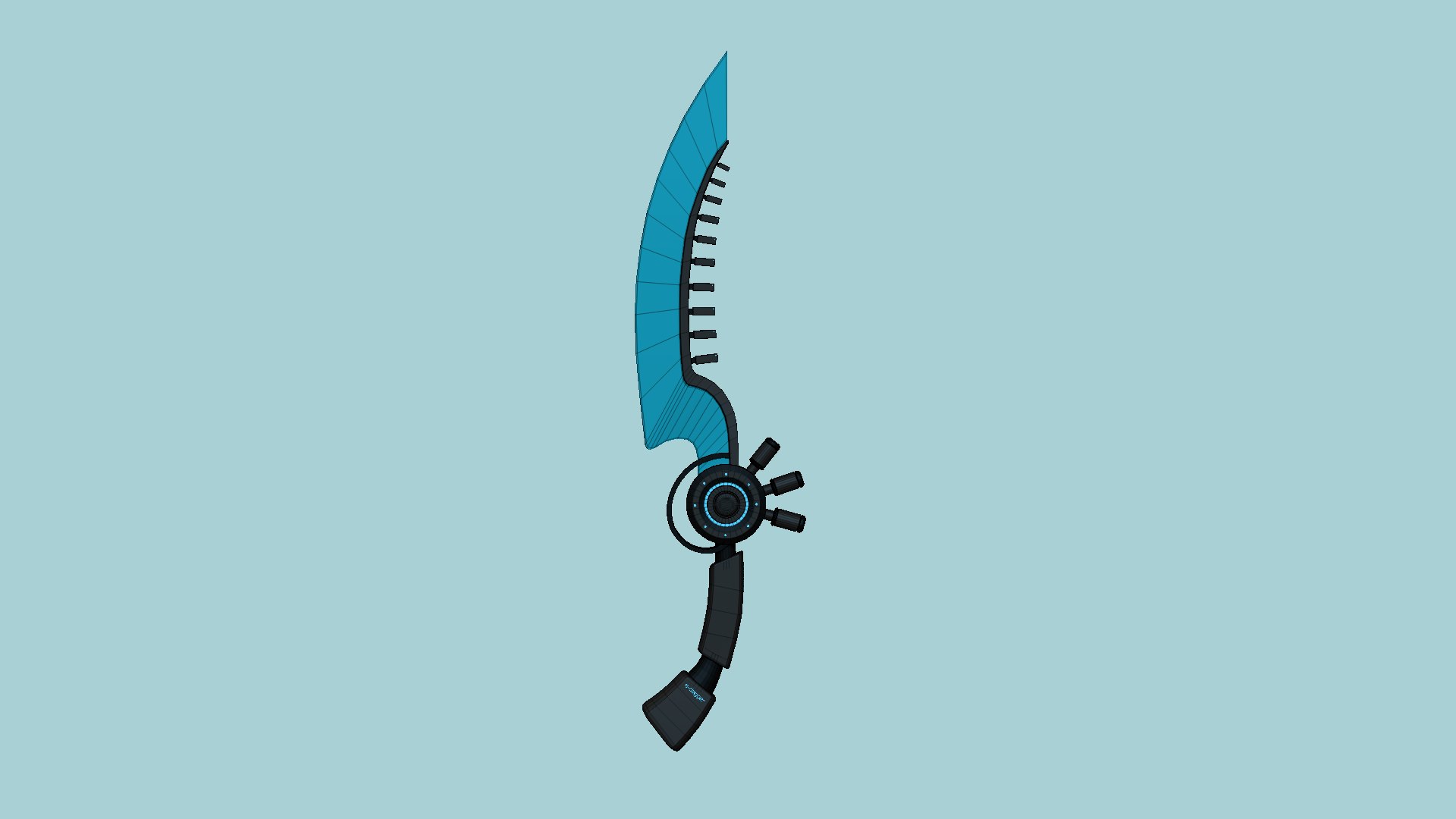3D SciFi Dagger A01 Black Blue - Sci Fi Weapon Design - TurboSquid 1981078