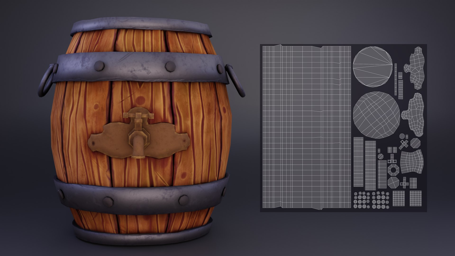 3d Stylised Barrels 3D Model - TurboSquid 2186039