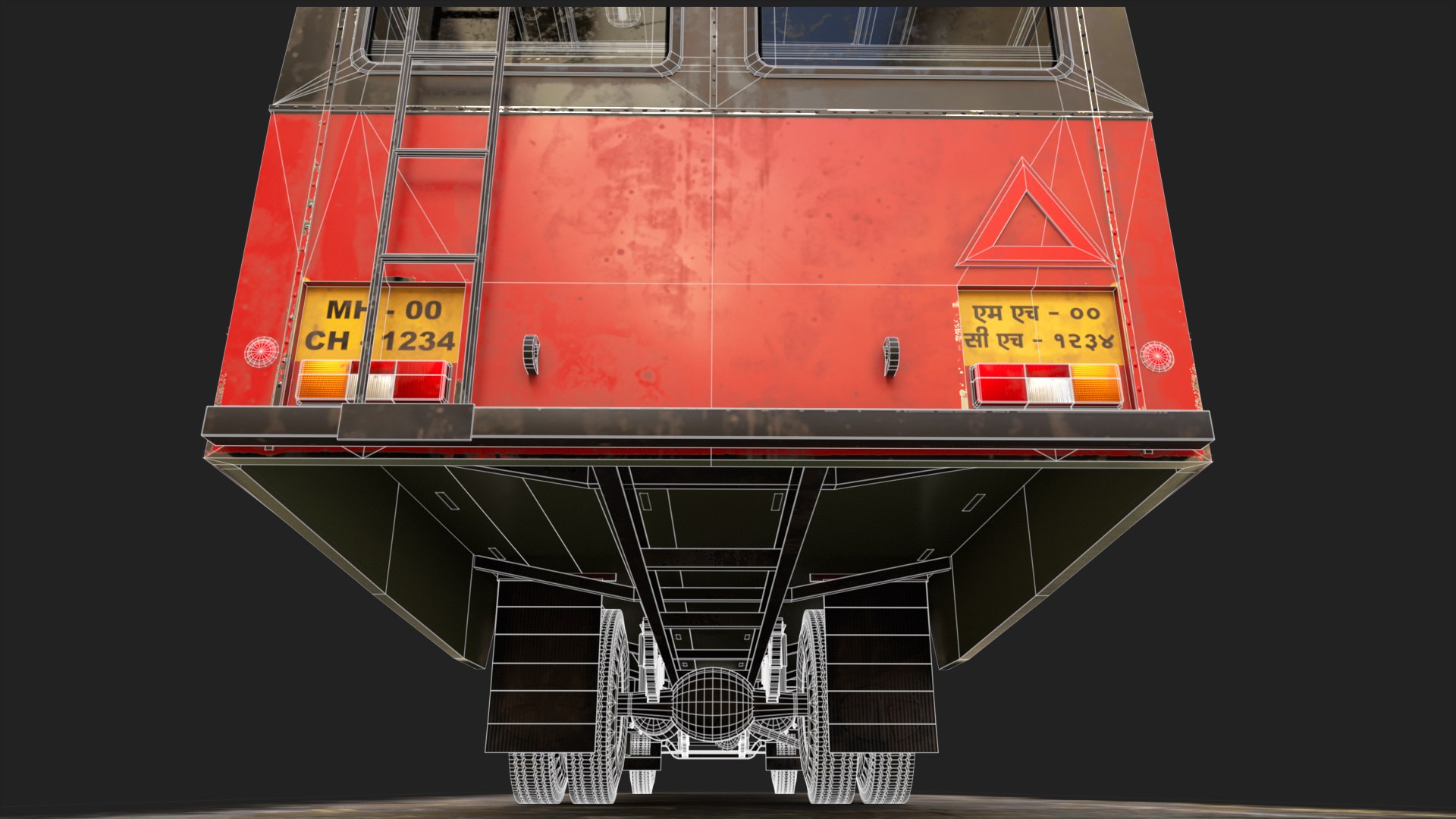 3D Indian ST Bus V2 Red Black Used Model - TurboSquid 2286526