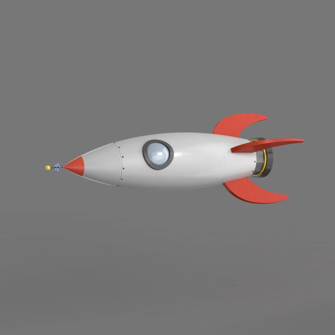 Cartoon Spaceship Simple Model - TurboSquid 1380180