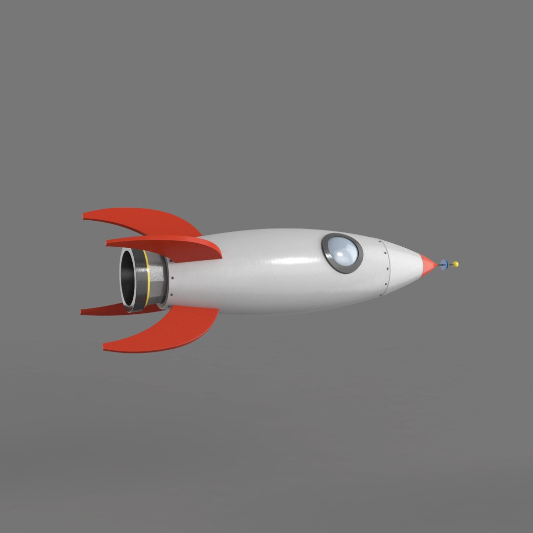 Cartoon Spaceship Simple Model - TurboSquid 1380180