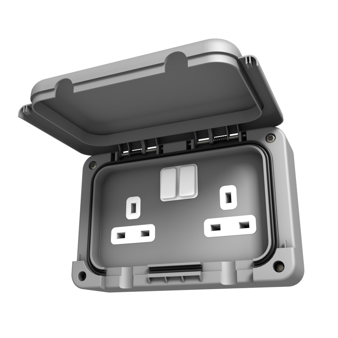 3d Model Outdoors Electrical Outlet