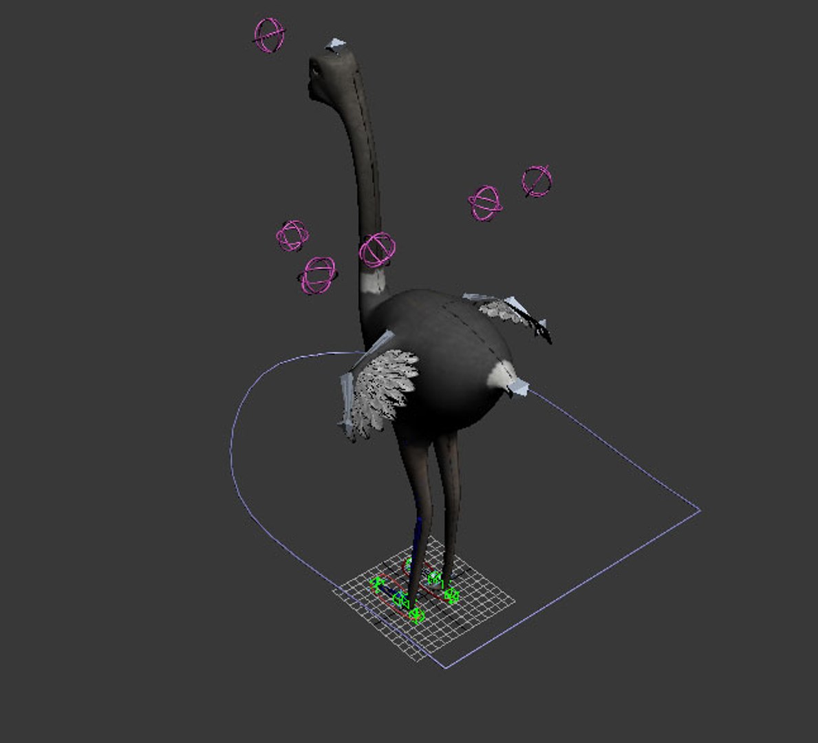 3d Model Ostrich