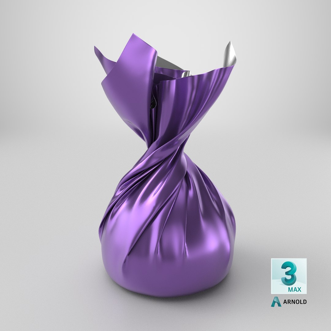 3D Candy Wrapper 02v PBR - TurboSquid 2215220