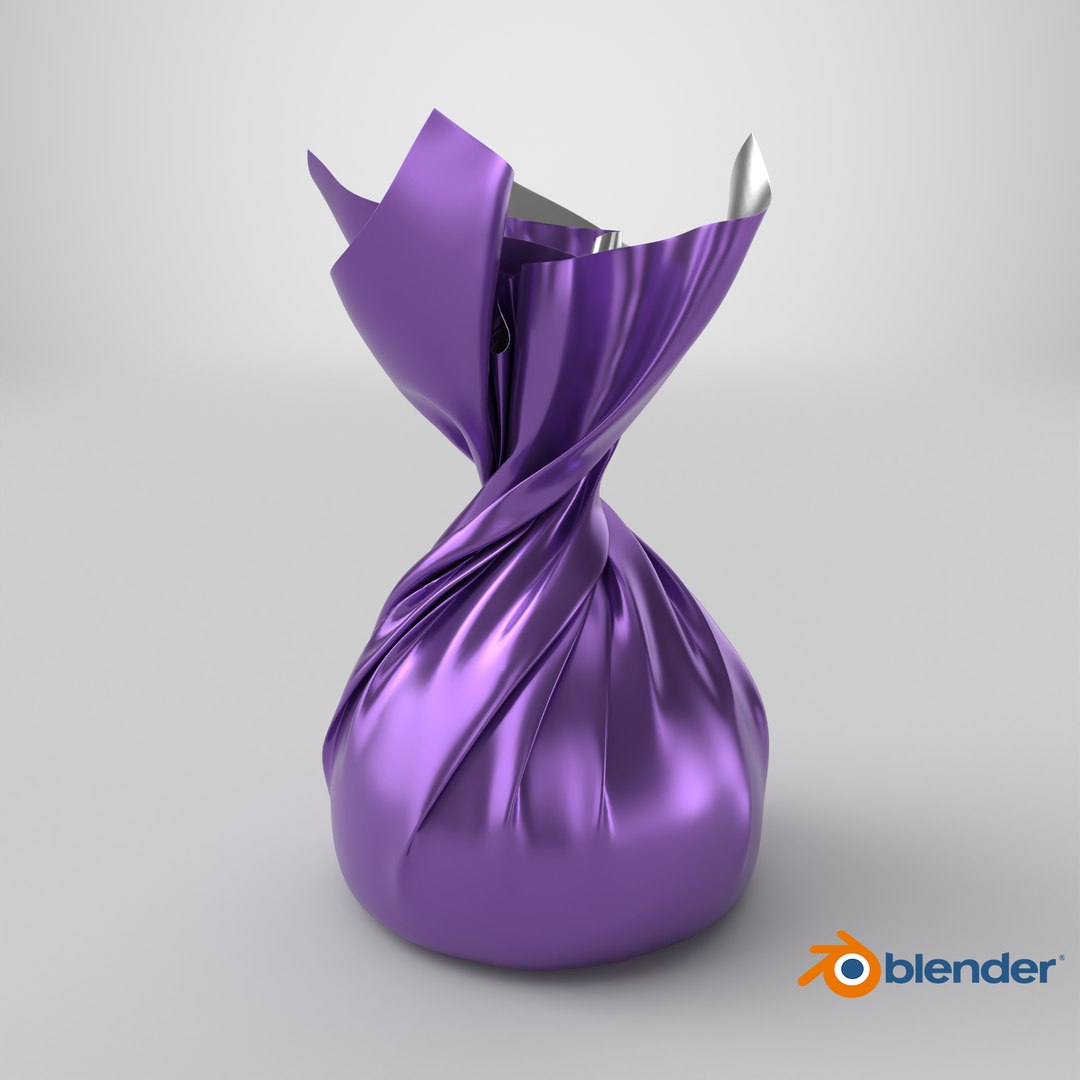 3D Candy Wrapper 02v PBR - TurboSquid 2215220