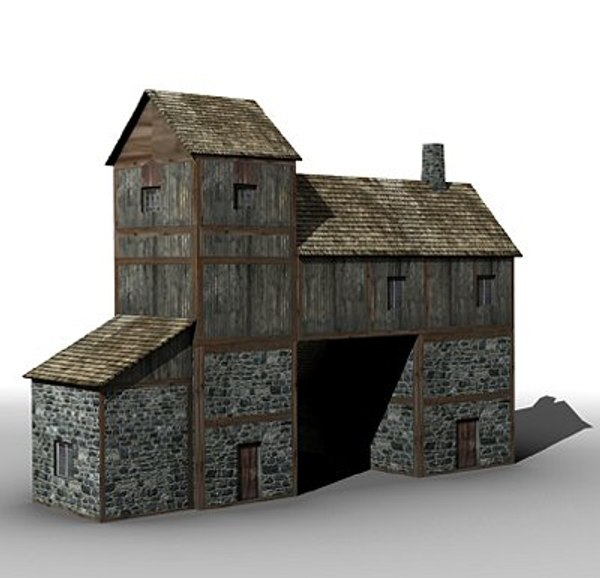 medieval gatehouse 3d model