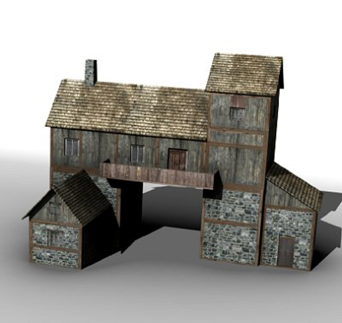 medieval gatehouse 3d model