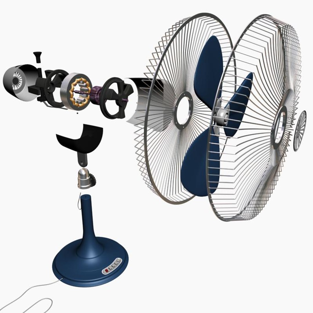 3d Functional Fan Motor Workings
