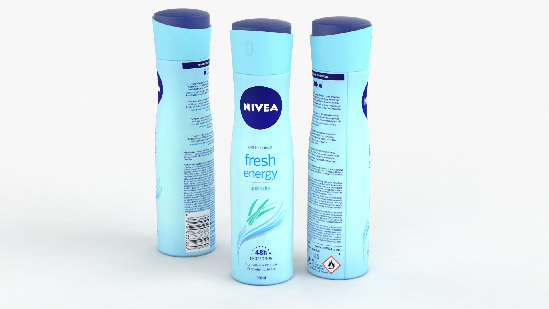 Nivea Anti-Perspirant Women Fresh Energy 150ml 2022 3D Model ...