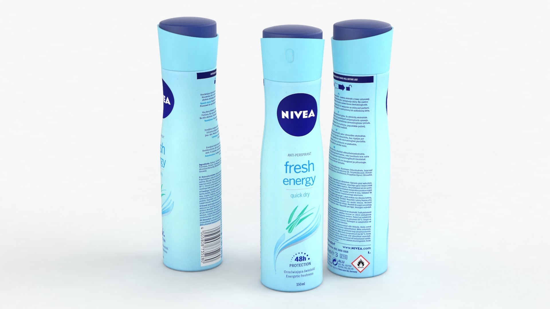 Nivea Anti-Perspirant Women Fresh Energy 150ml 2022 3D Model ...