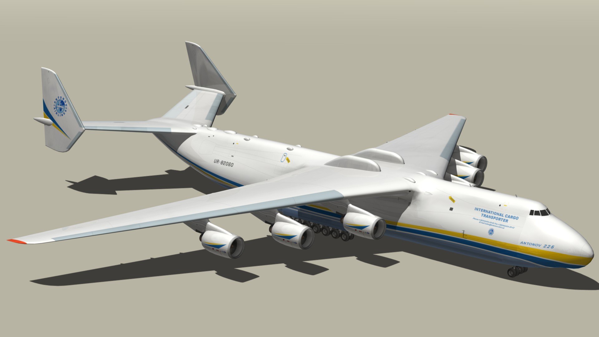 Antonov An225 Mriya 3D model - TurboSquid 1782919