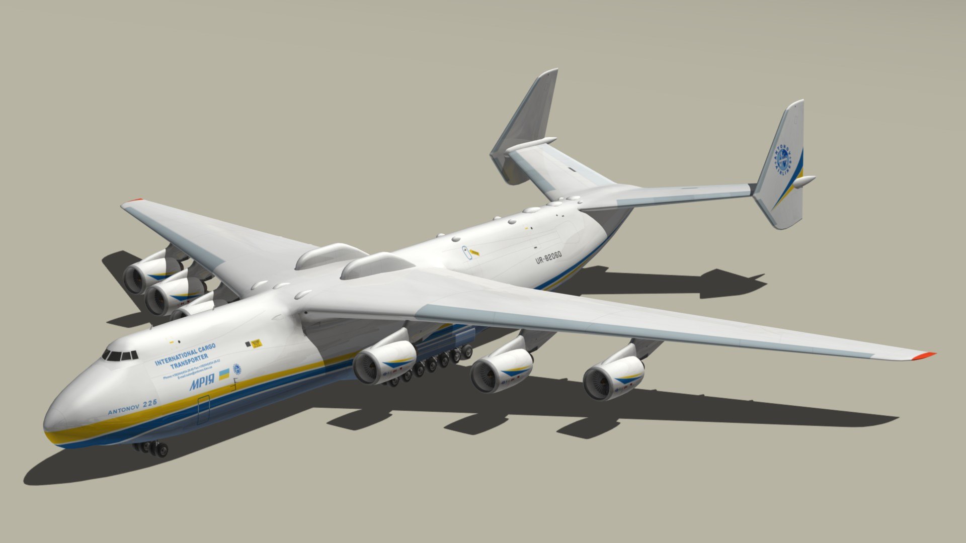 Antonov An225 Mriya 3D model - TurboSquid 1782919
