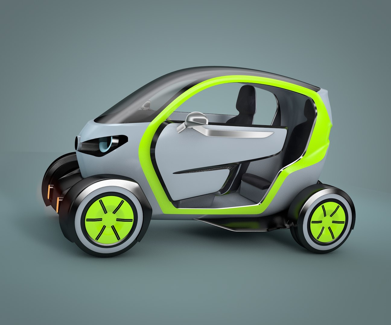 Electric Car 3d Model