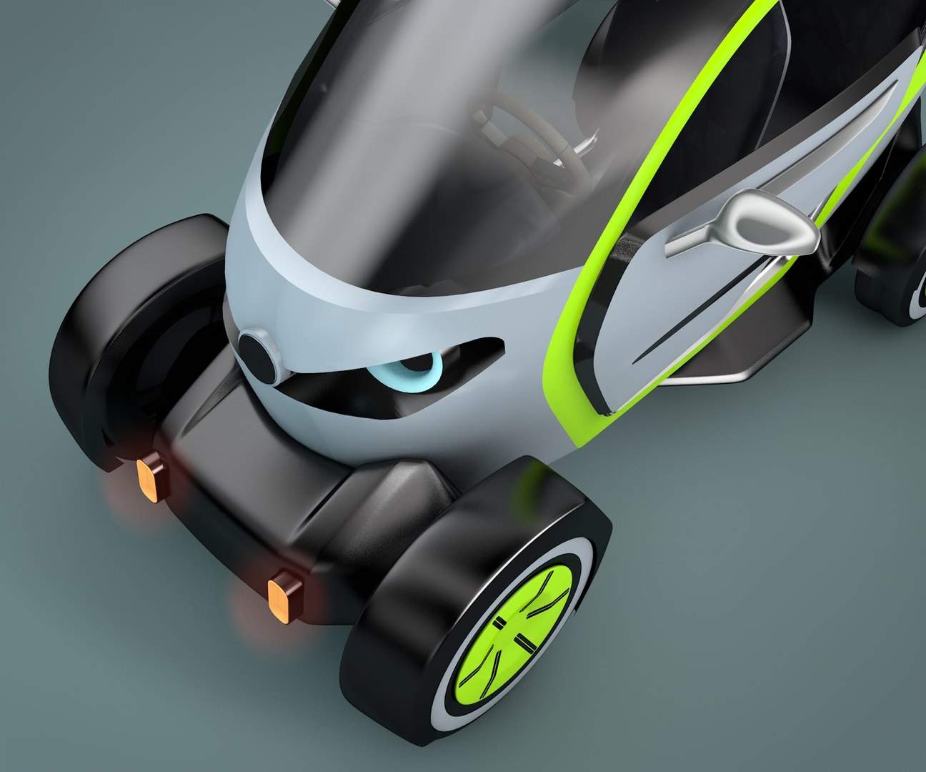 Electric Car 3d Model