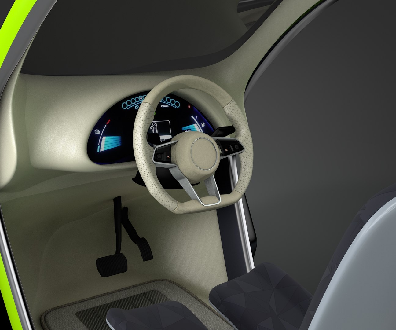 Electric Car 3d Model