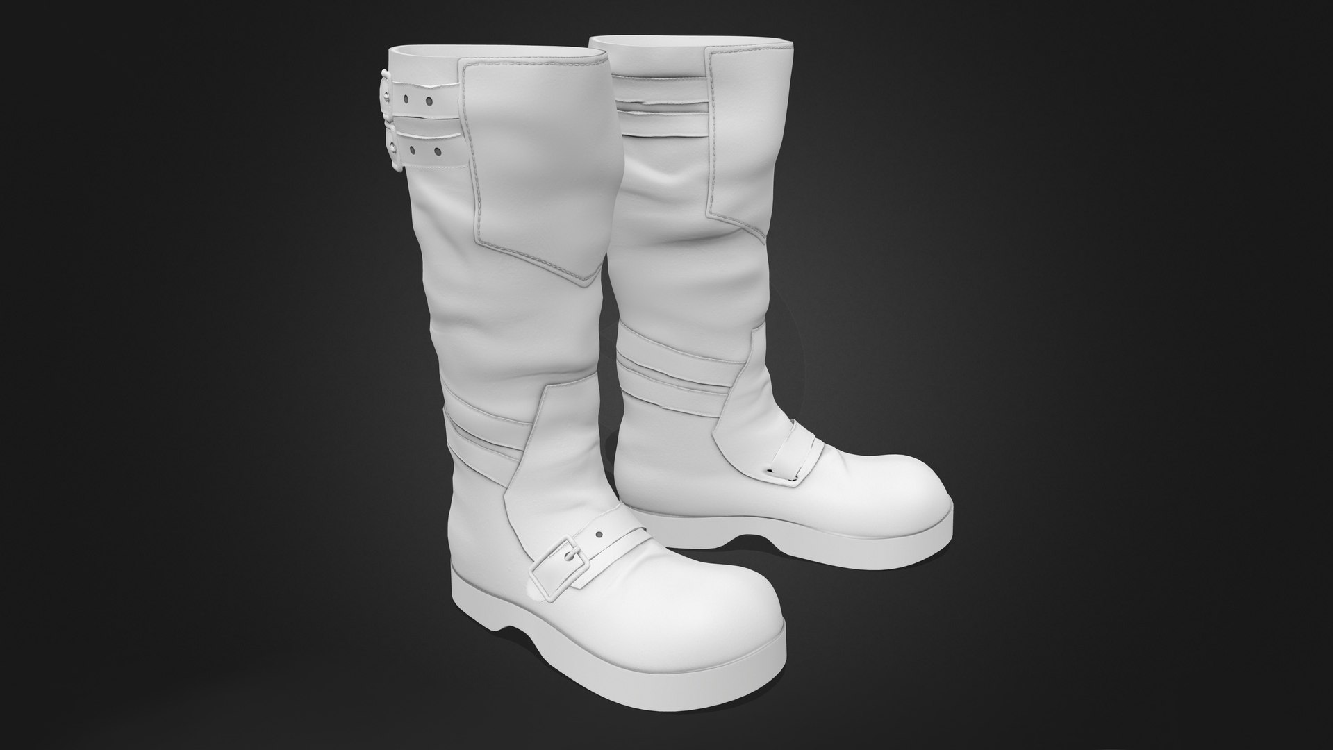 3D Flat Rider And Combat Boots - TurboSquid 1928696
