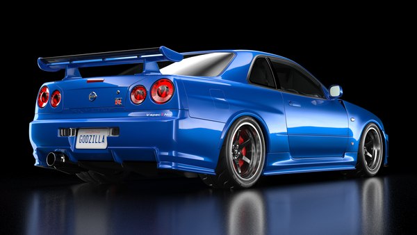 Nissan gt-r r34 v-spec 3D model - TurboSquid 1582669