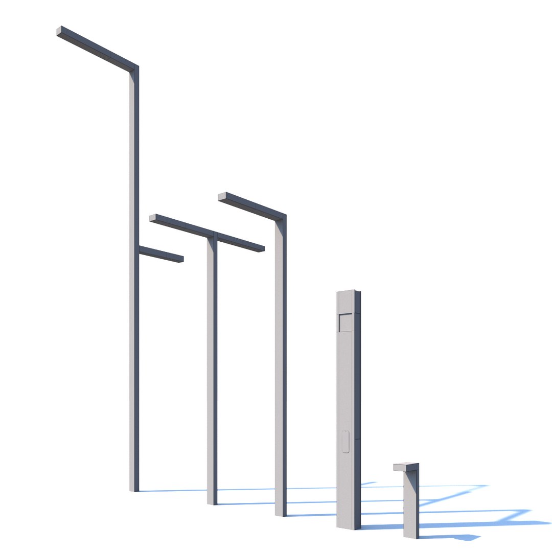 3D modern street lights model - TurboSquid 1299900