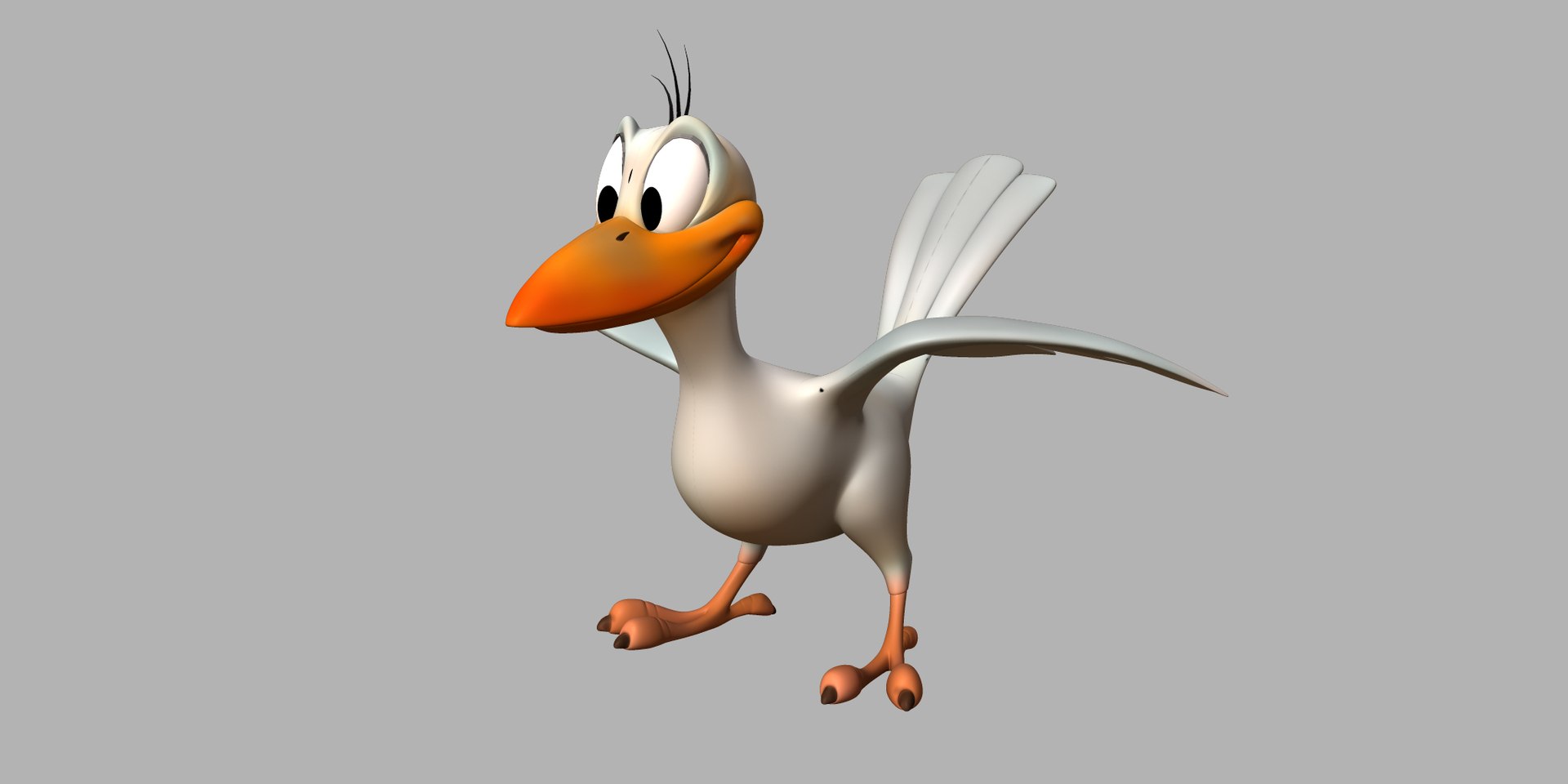 3D Cartoon Bird Rigged - TurboSquid 1477287