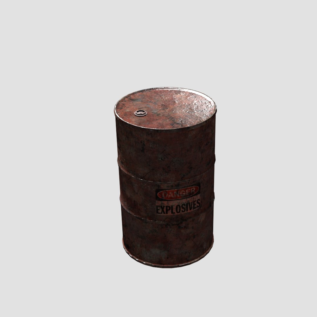 3d Model Rusty Barrel Ready Games
