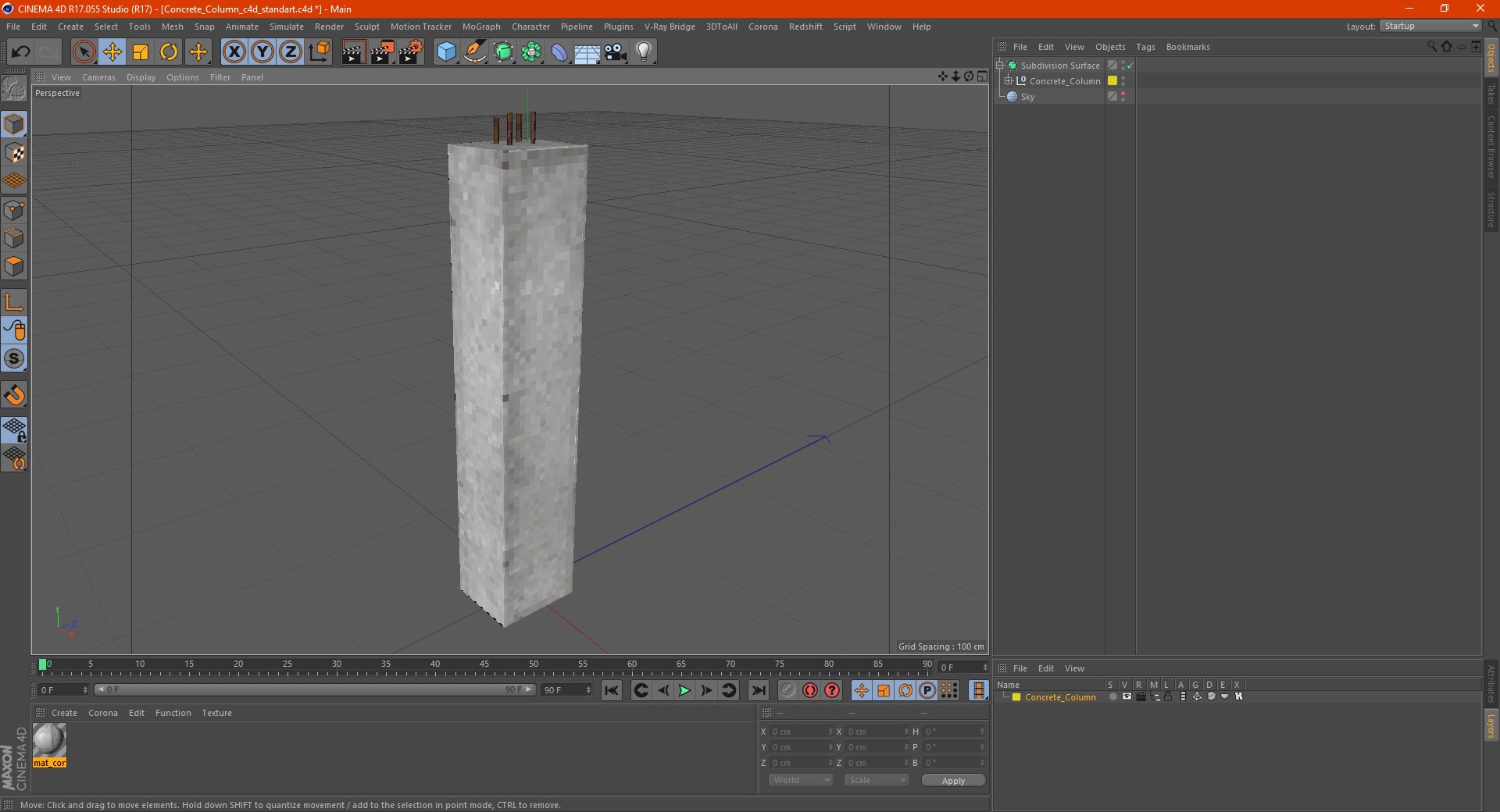 Free Concrete Column 3D Model - TurboSquid 1685293