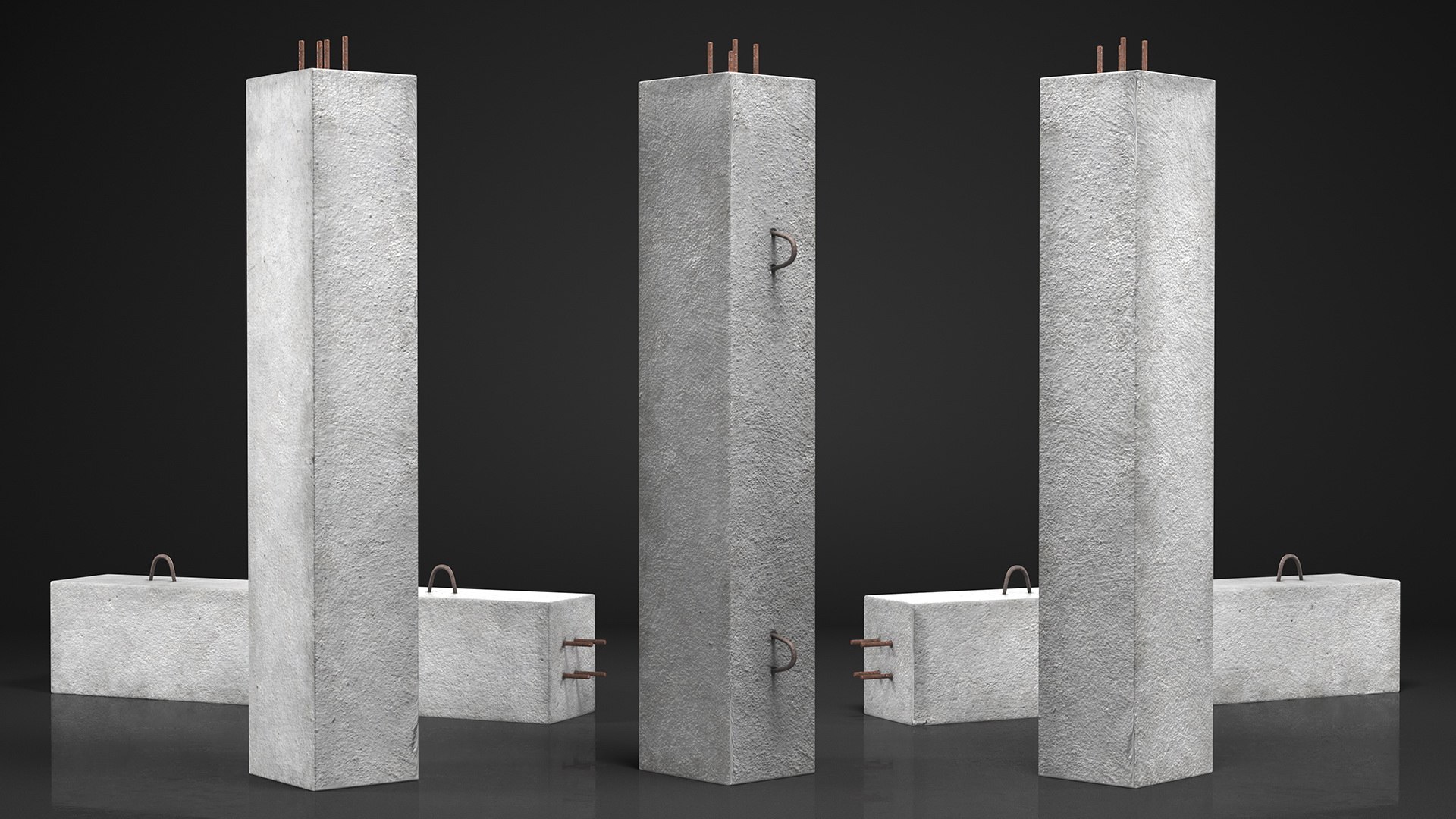 Free Concrete Column 3D Model - TurboSquid 1685293