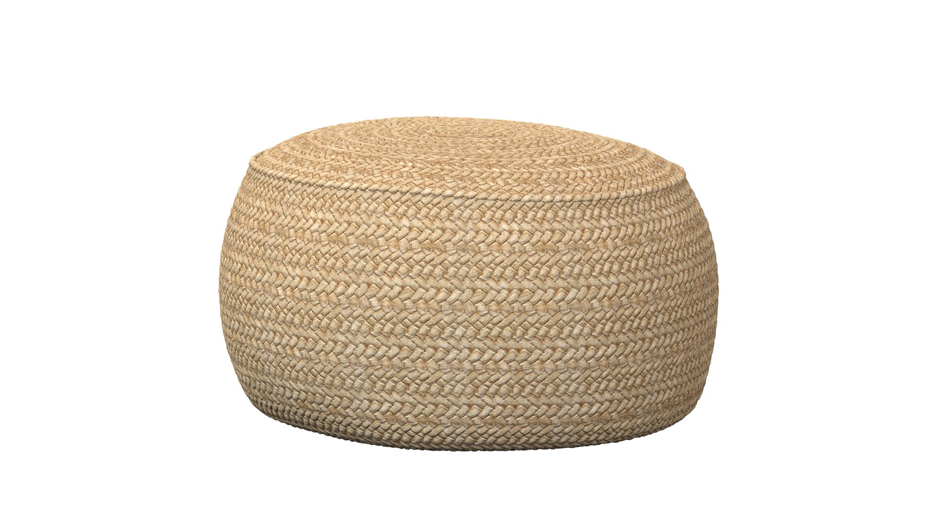 3D The Raffia Flores Pouffe Round Natural - TurboSquid 2023195