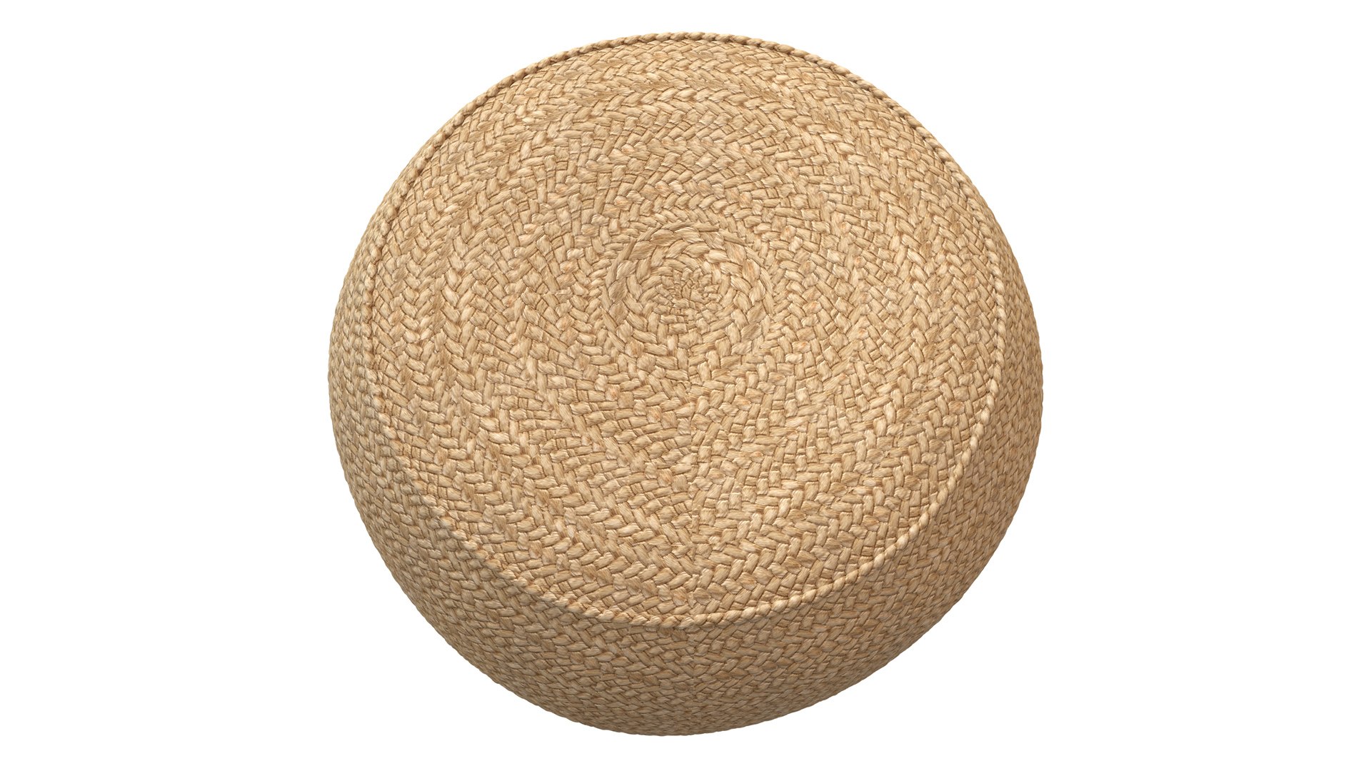 3D The Raffia Flores Pouffe Round Natural - TurboSquid 2023195