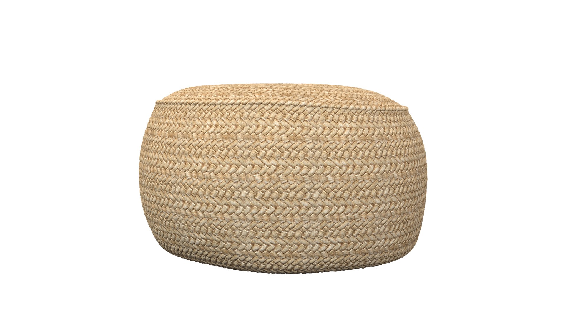 3D The Raffia Flores Pouffe Round Natural - TurboSquid 2023195