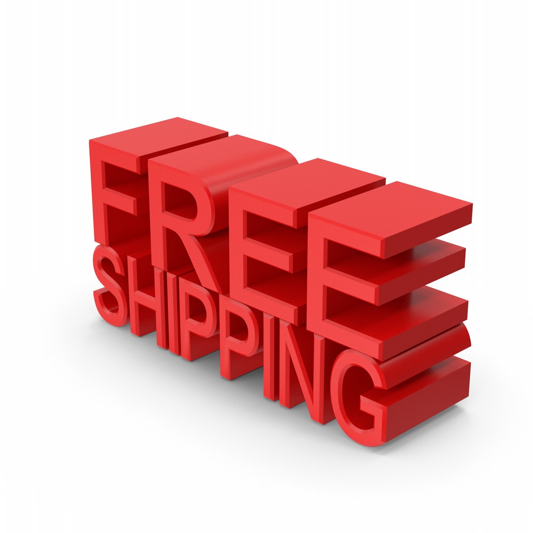 Red Free Shipping Model - TurboSquid 2233320