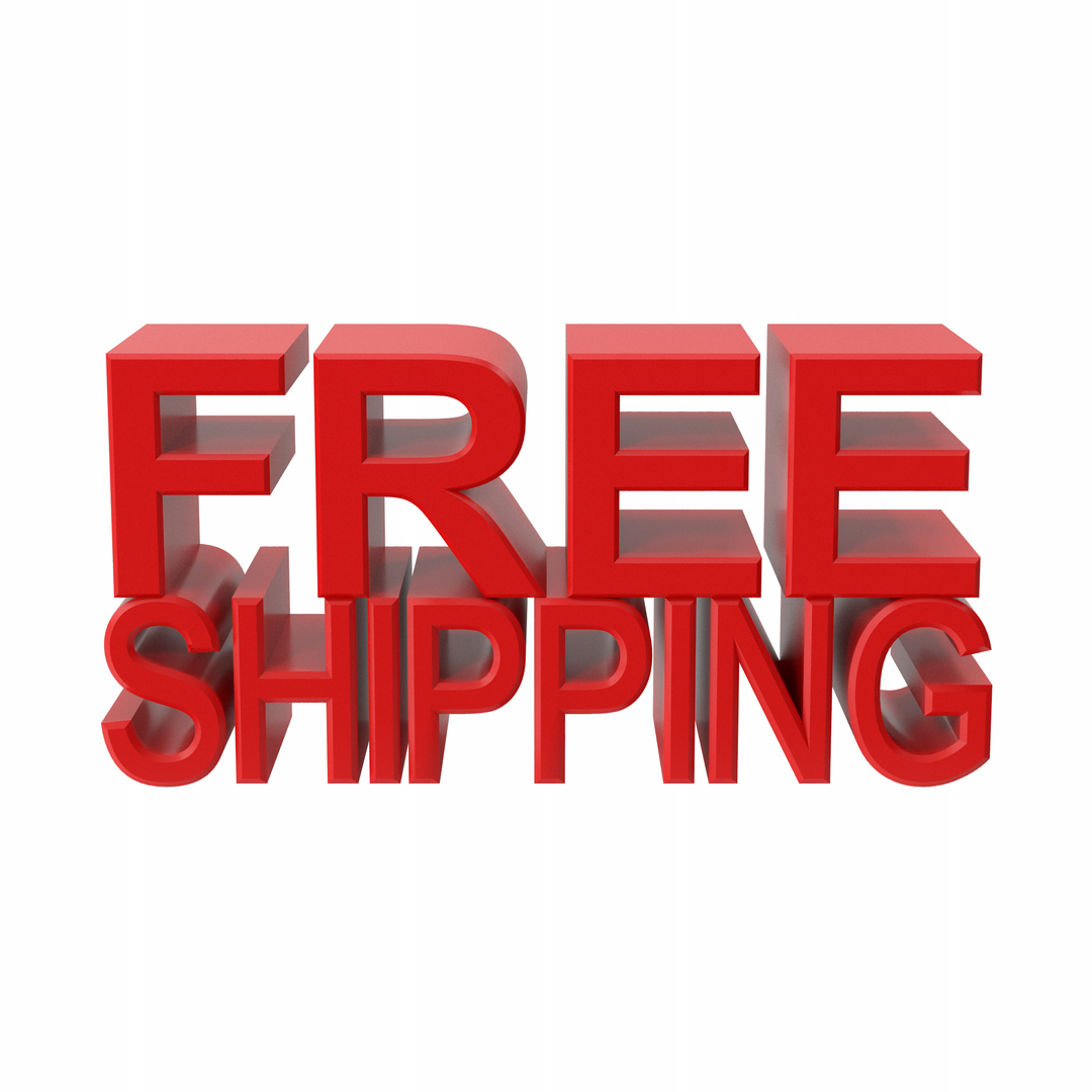 Red Free Shipping Model - TurboSquid 2233320