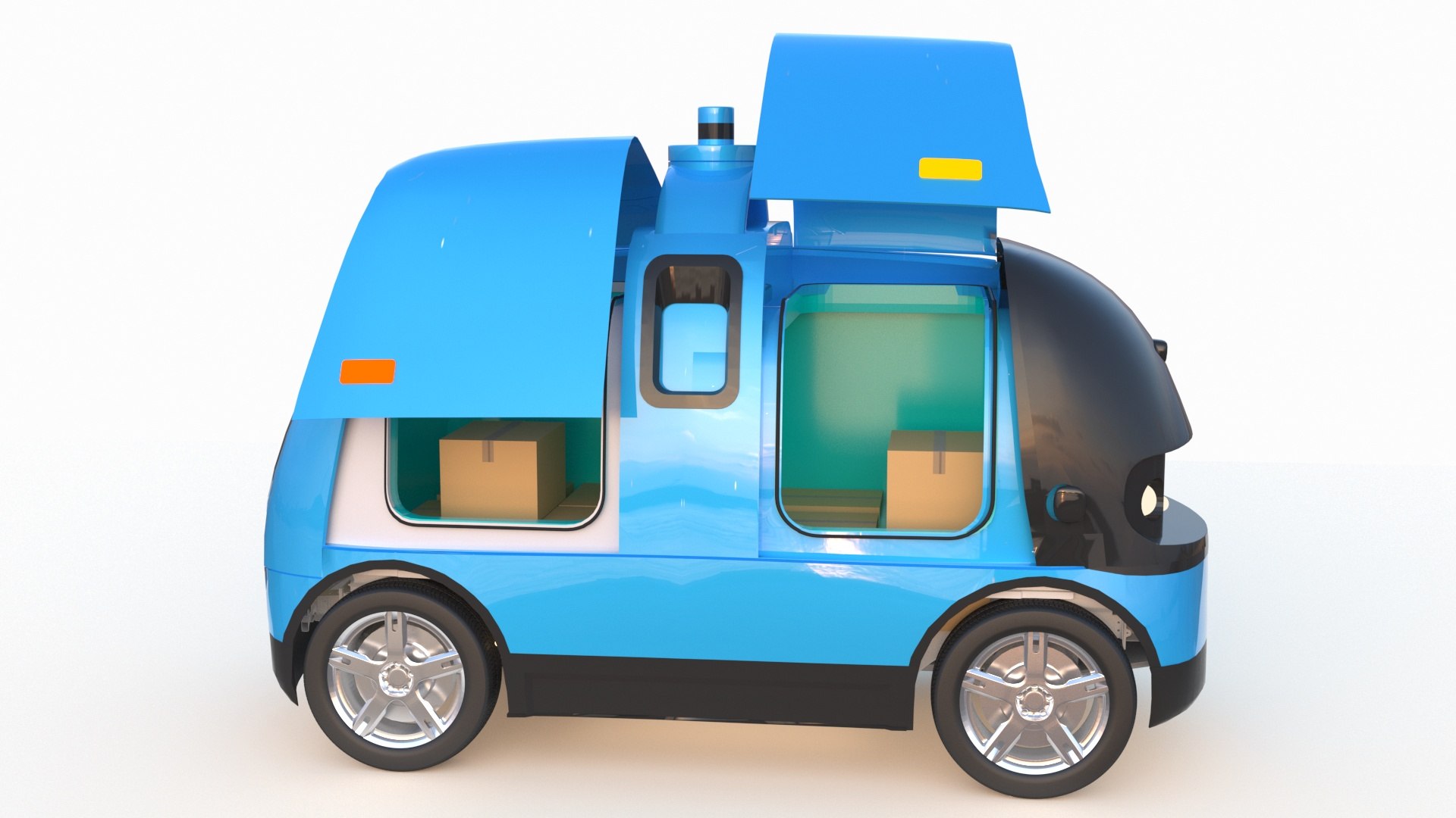 3D Autonomous Logistics Delivery Vehicle Model - TurboSquid 2439038