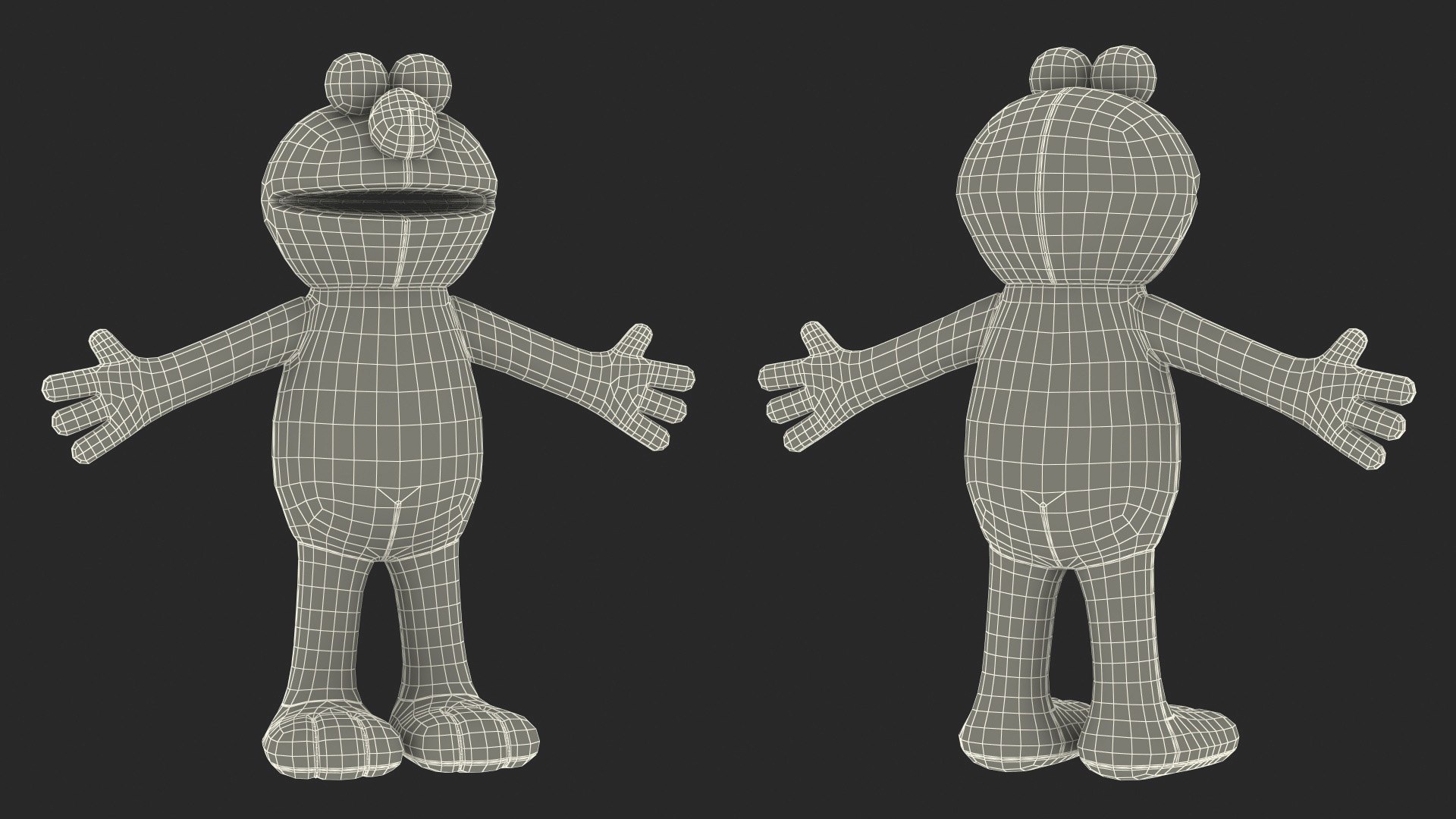 Elmo Full Body Hand Puppet Fur Rigged 3D Model - TurboSquid 2004708