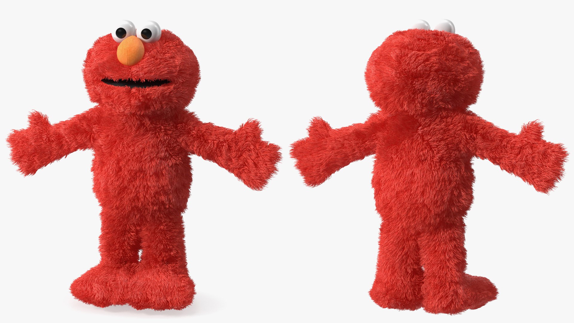 Elmo Full Body Hand Puppet Fur Rigged 3D Model - TurboSquid 2004708