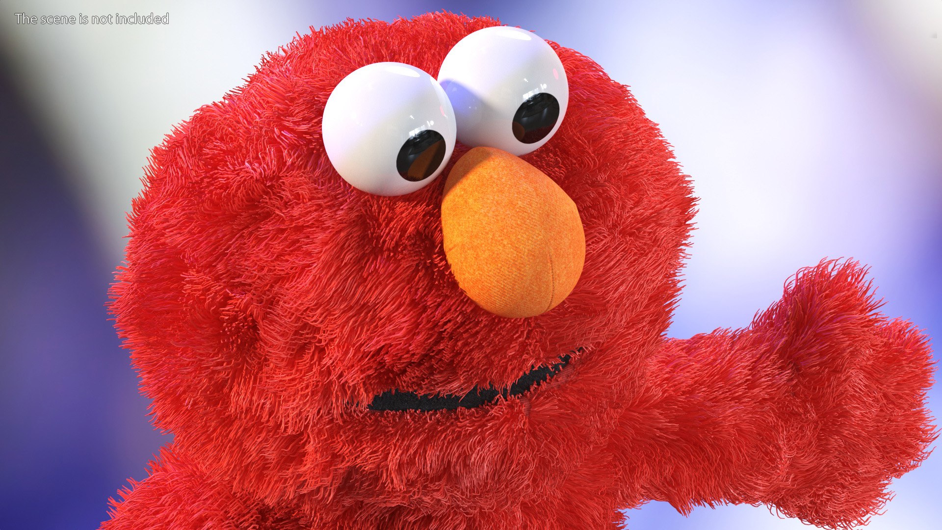 Elmo Full Body Hand Puppet Fur Rigged 3D Model - TurboSquid 2004708