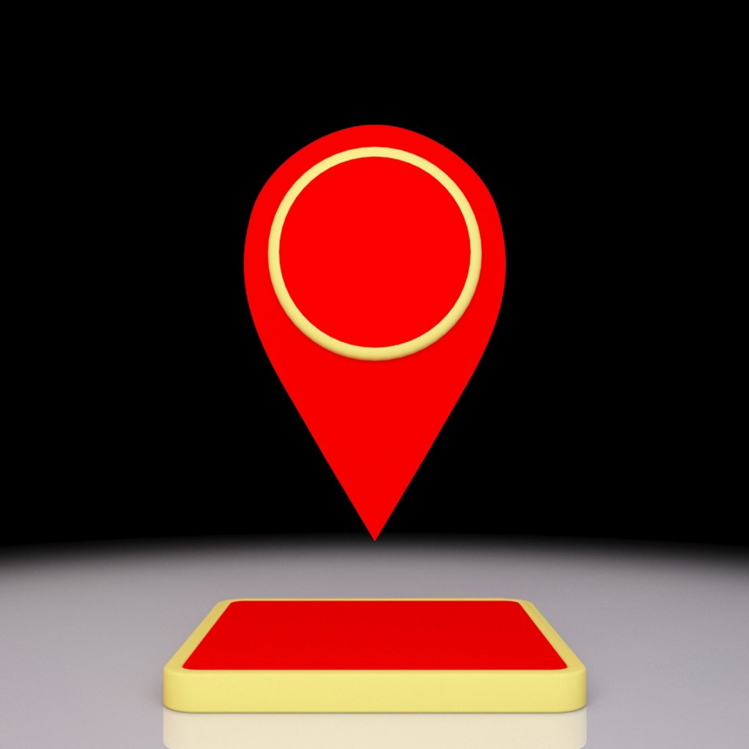 Point location sign 3D - TurboSquid 2105178