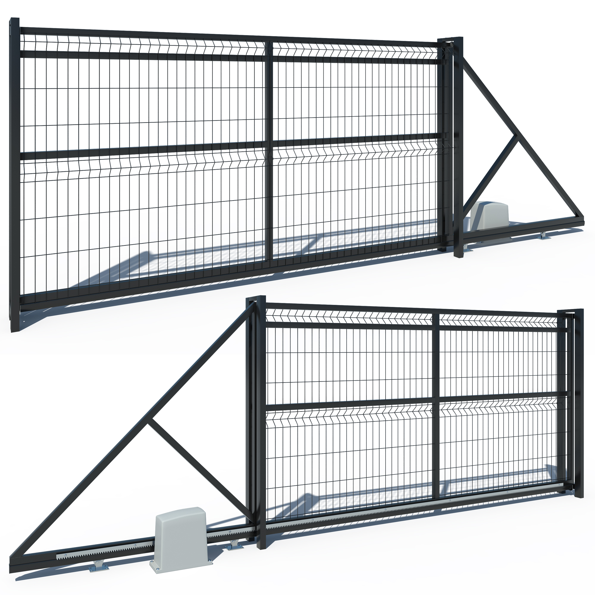 3D Metal Fence 3D H - 153 with Ivy Collection - TurboSquid 1956629