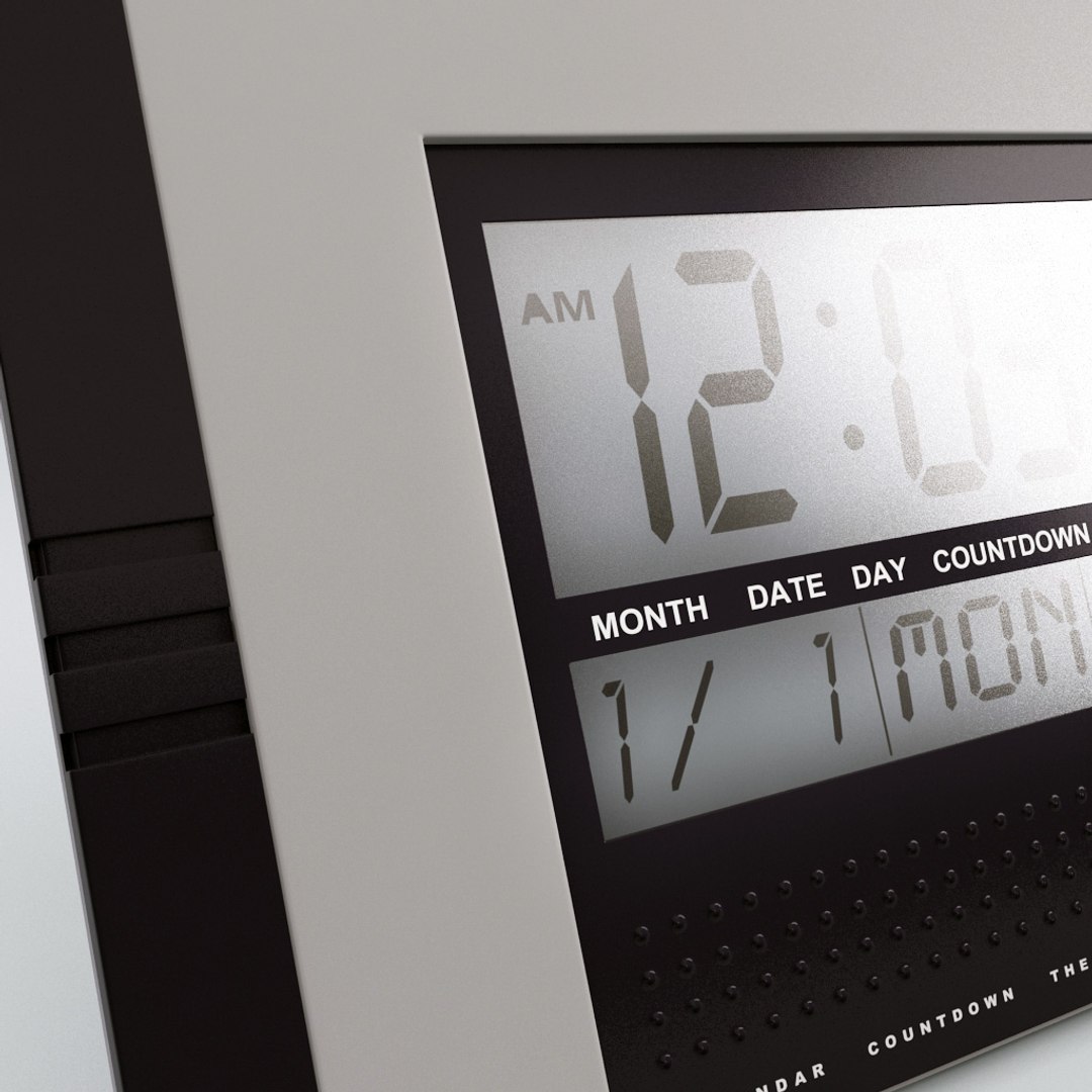 Digital Clock V2 3d Model