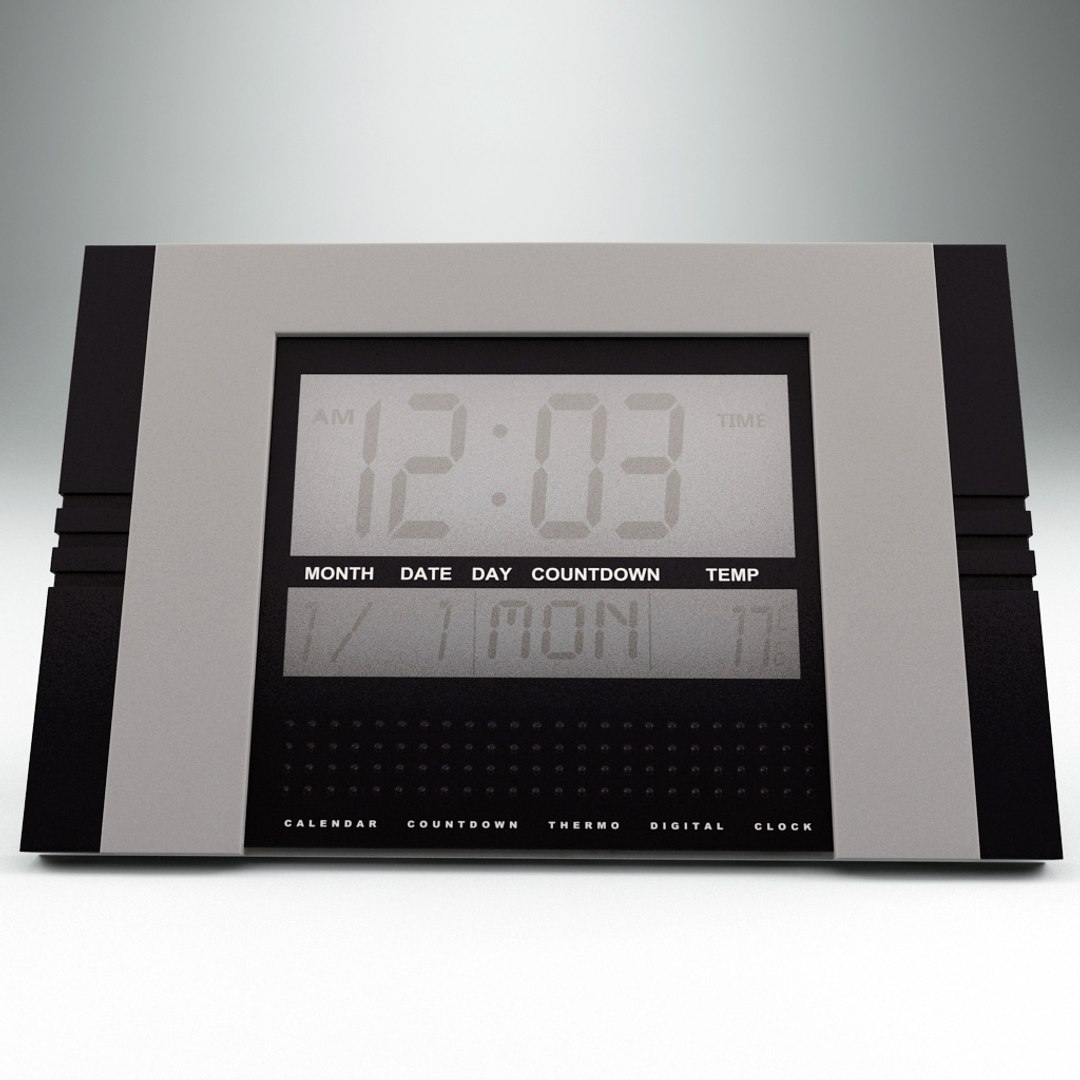 Digital Clock V2 3d Model