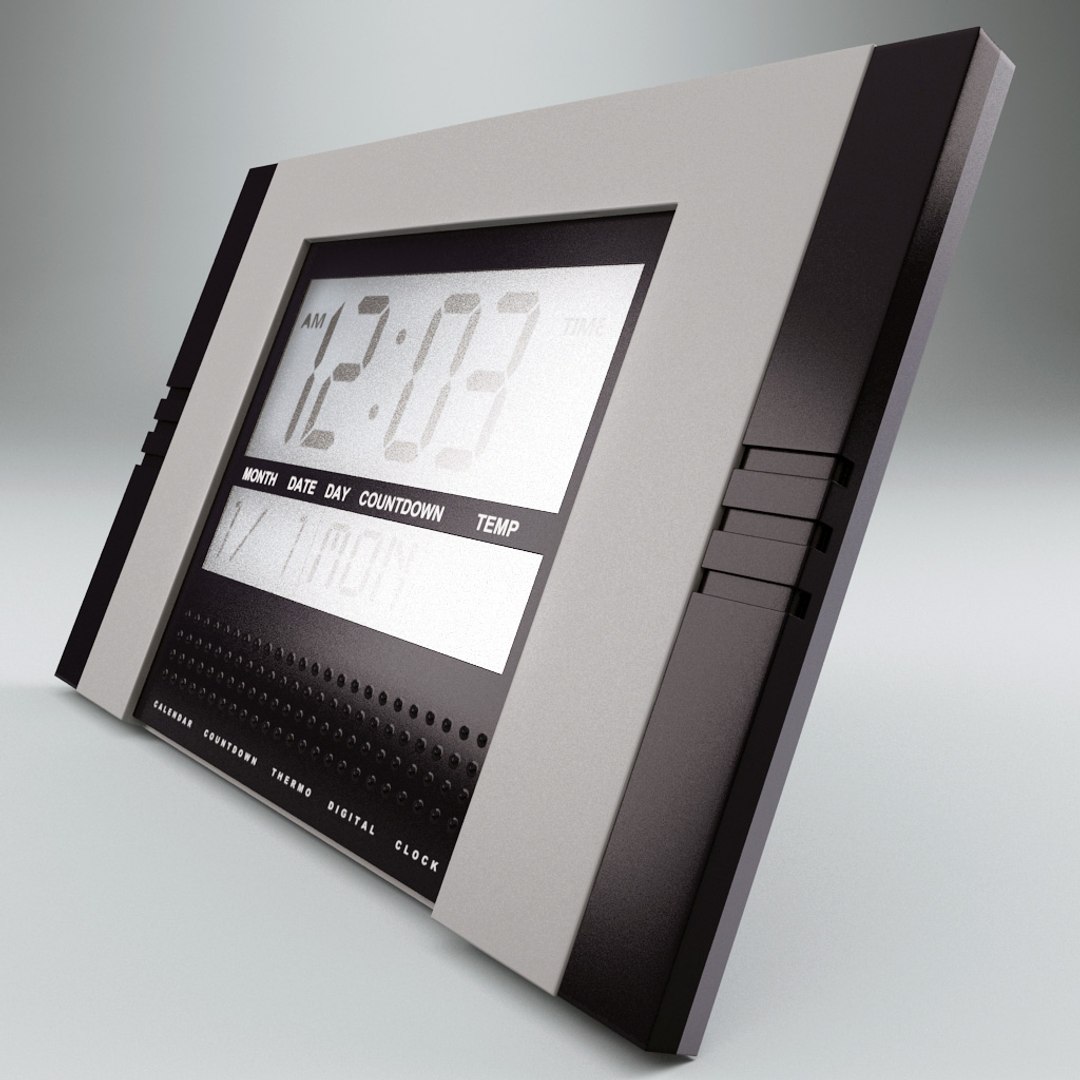 Digital Clock V2 3d Model