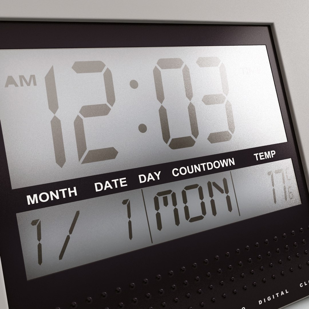 Digital Clock V2 3d Model
