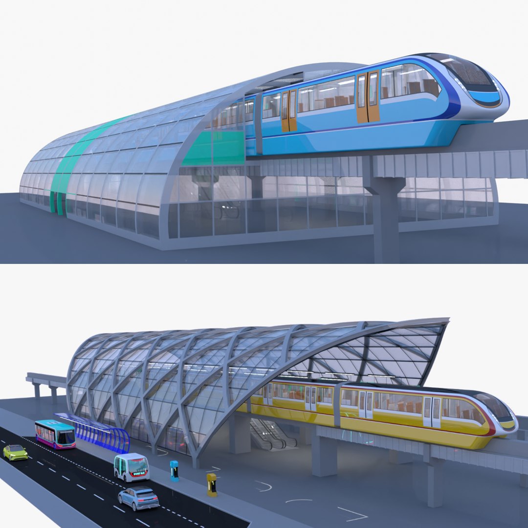 Monorail Stations Collection VII 2024 3D Model - TurboSquid 2192540