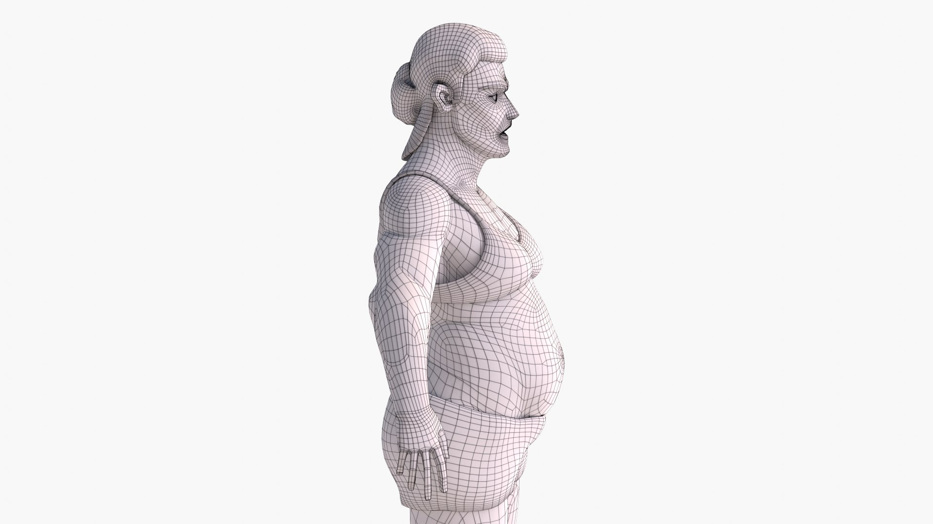 Stylized Human Female Corpulent 3D Model - TurboSquid 1959388
